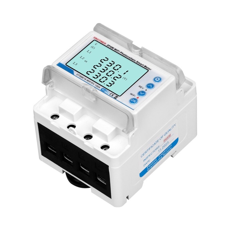 Contor de energie Sinotimer, bidirectional Tuya WiFi 3P4W, trifazic ...