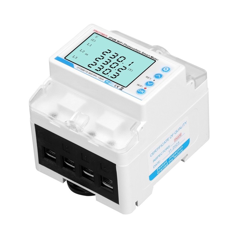 Contor de energie Sinotimer, bidirectional Tuya WiFi 3P4W, trifazic ...